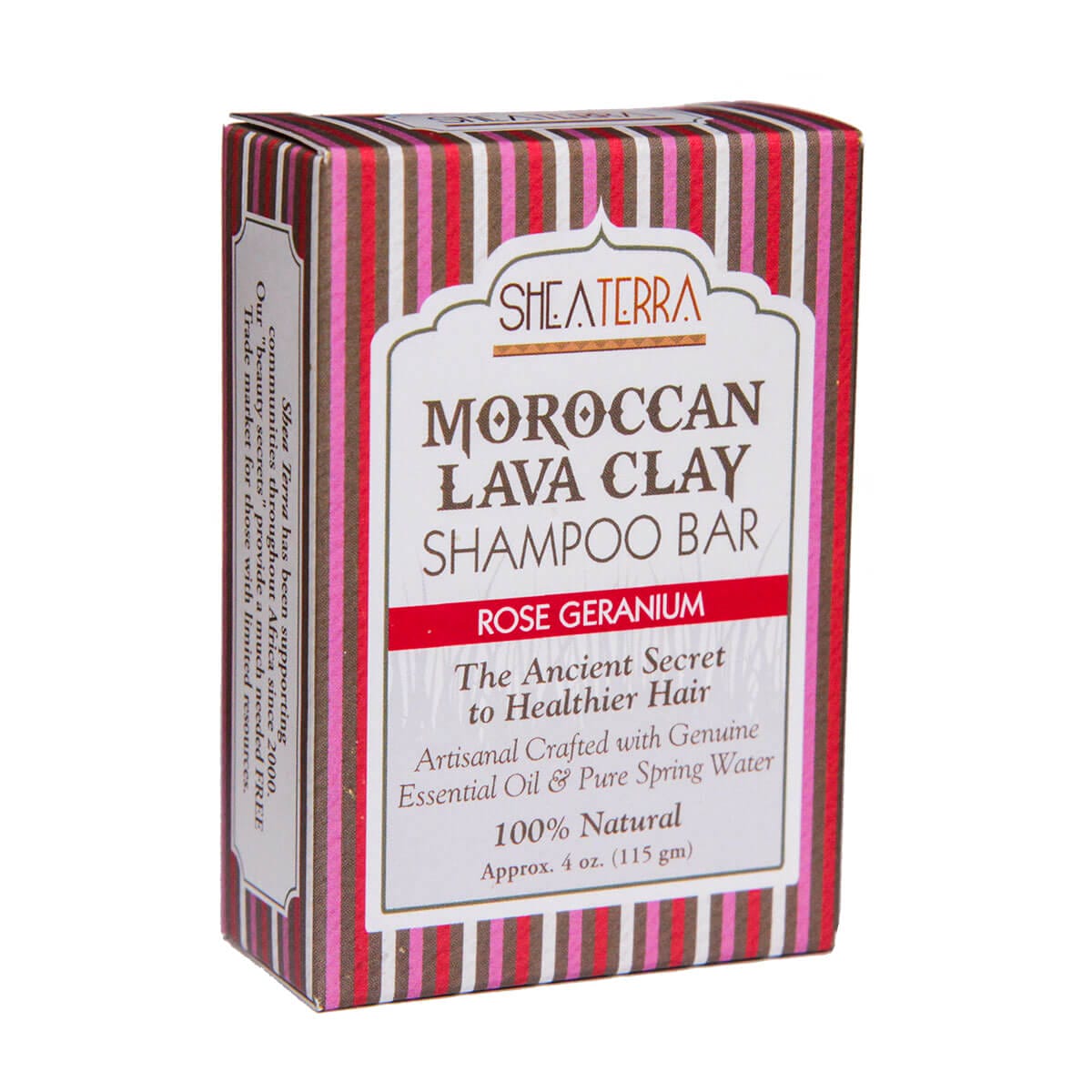 Moroccan Lava Clay Shampoo Bar (Rose Geranium)